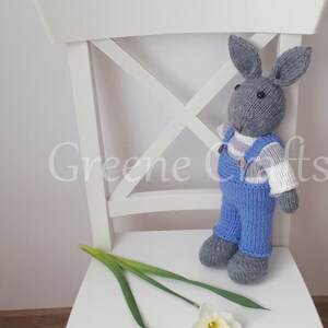 Knit Toy Pattern DIY Bunny Boy Soft Toy Pattern - Etsy