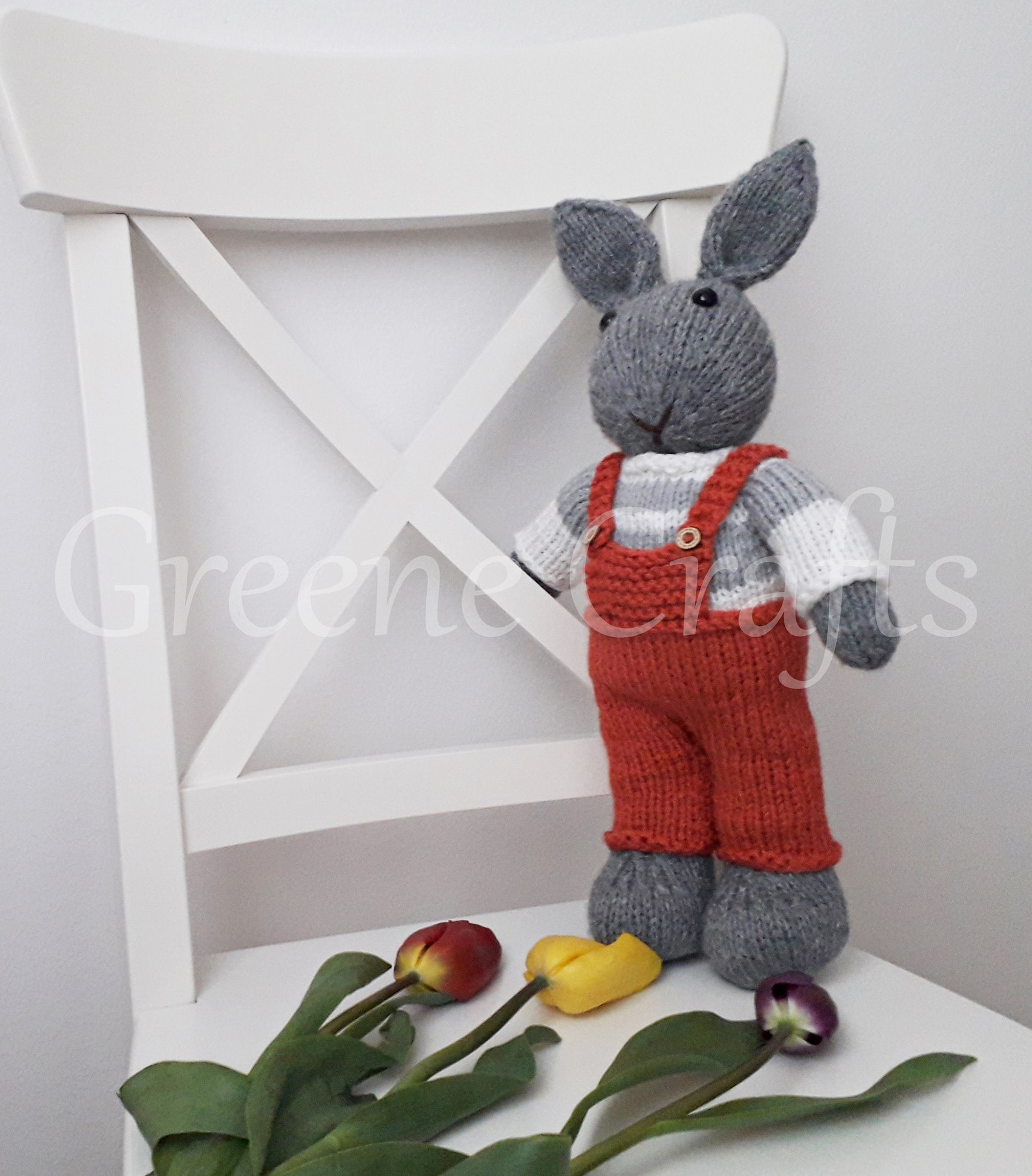 Knit Toy Pattern DIY Bunny Boy Soft Toy Pattern - Etsy