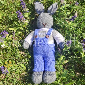 Knit Toy Pattern DIY Bunny Boy Soft Toy Pattern - Etsy