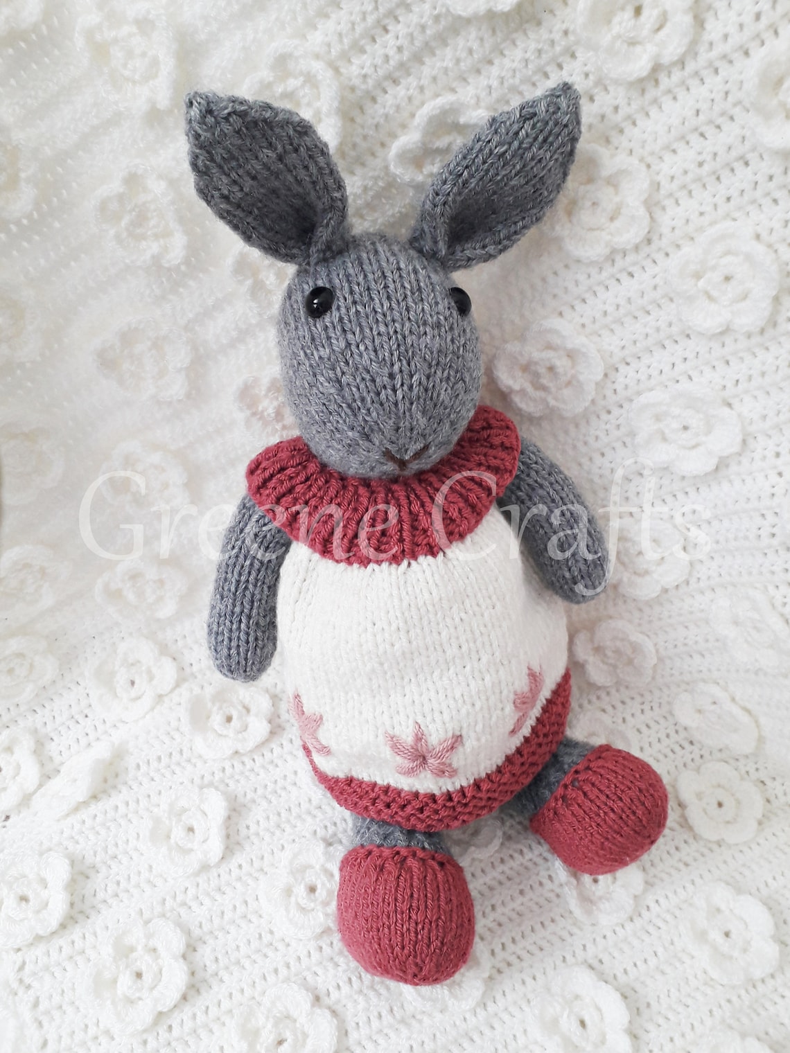 Knit Toy Pattern DIY Bunny Girl Soft Toy Pattern - Etsy