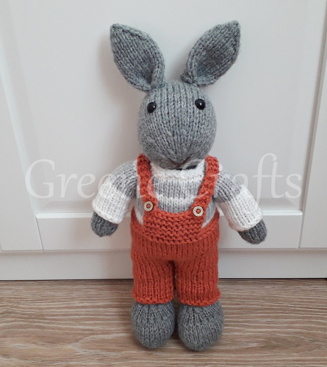 Knit Toy Pattern DIY Bunny Boy Soft Toy Pattern - Etsy