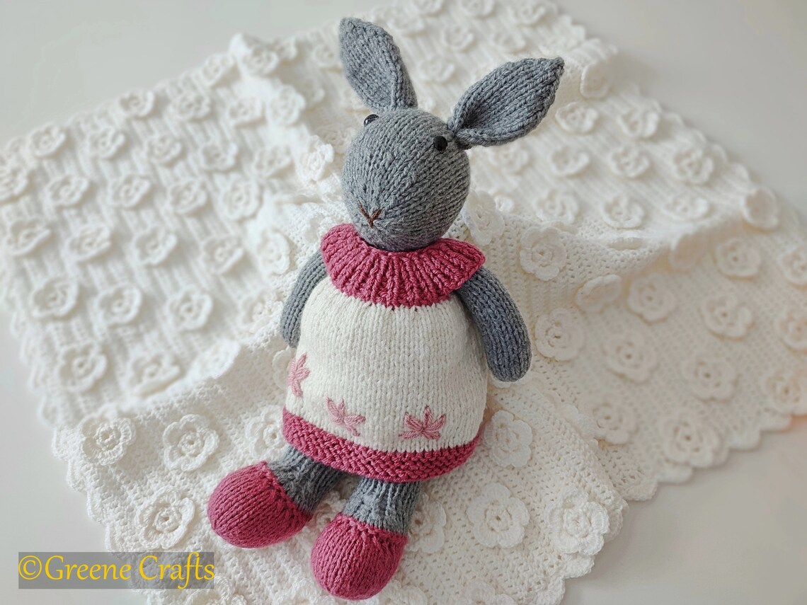 Knit Toy Pattern DIY Bunny Girl Soft Toy Pattern - Etsy