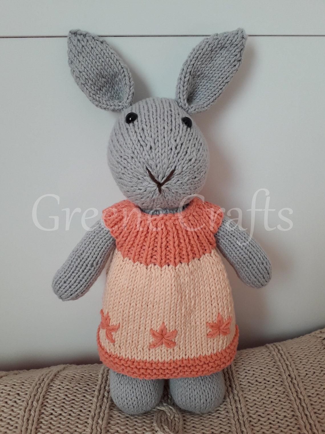 Knit Toy Pattern DIY Bunny Girl Soft Toy Pattern - Etsy