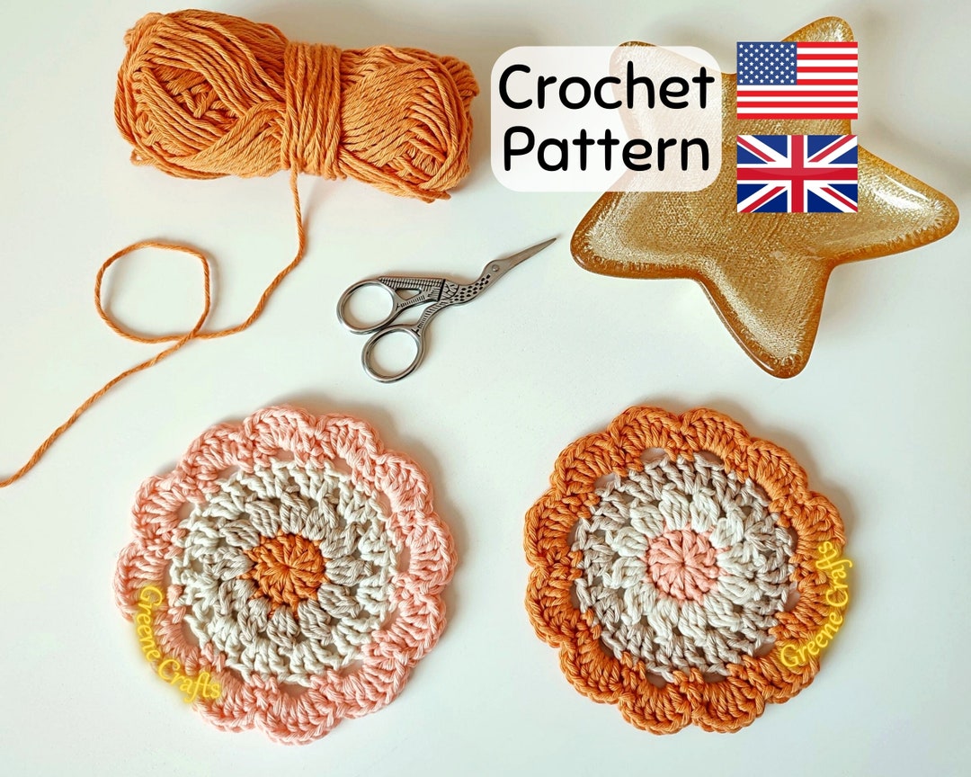 Flower Coaster Crochet Pattern, PDF Crochet Spring Pattern, Mother's ...