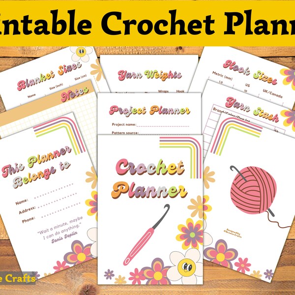 Printable Crochet Project Planner - Etsy