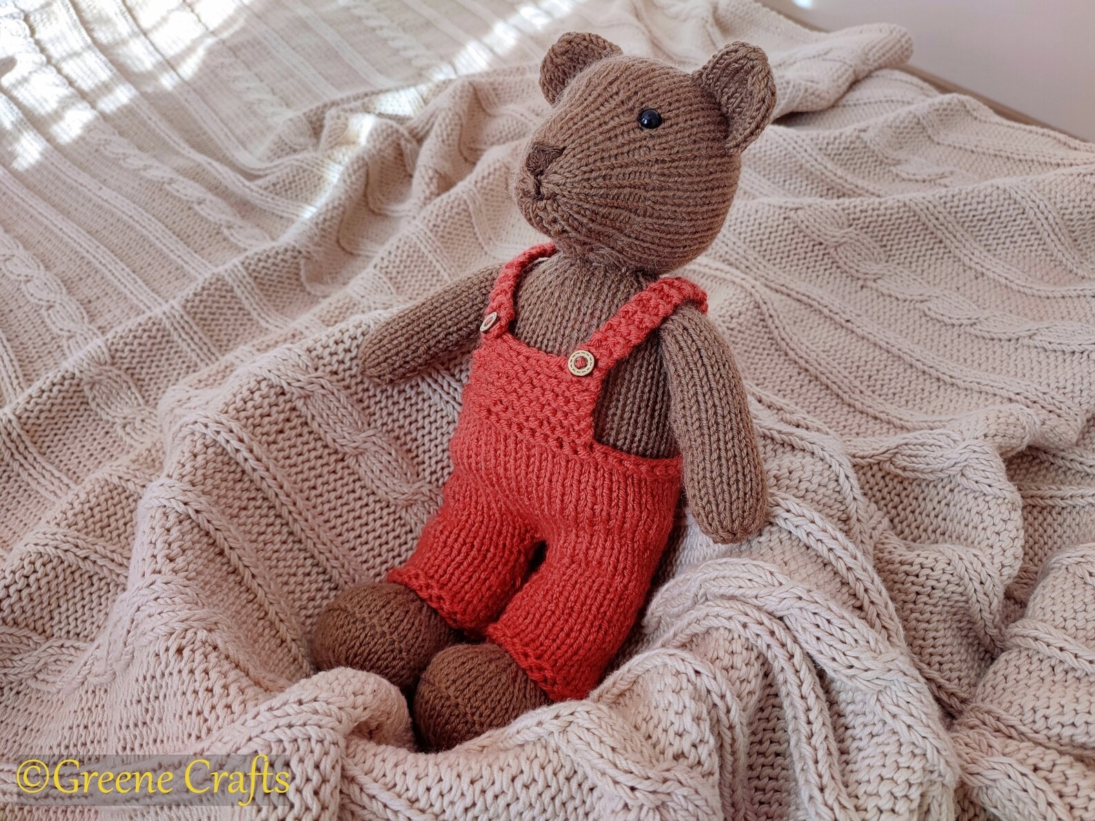 Knit Toy Pattern DIY Bear Boy Soft Toy Pattern Downloadable - Etsy