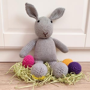 Knit Toy Pattern, DIY Bunny Boy Soft Toy Pattern, Knitted Plush Bunny ...