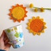 Sun Crochet Coaster PDF Pattern, Summer Coasters, Sunshine Coaster, Sun ...
