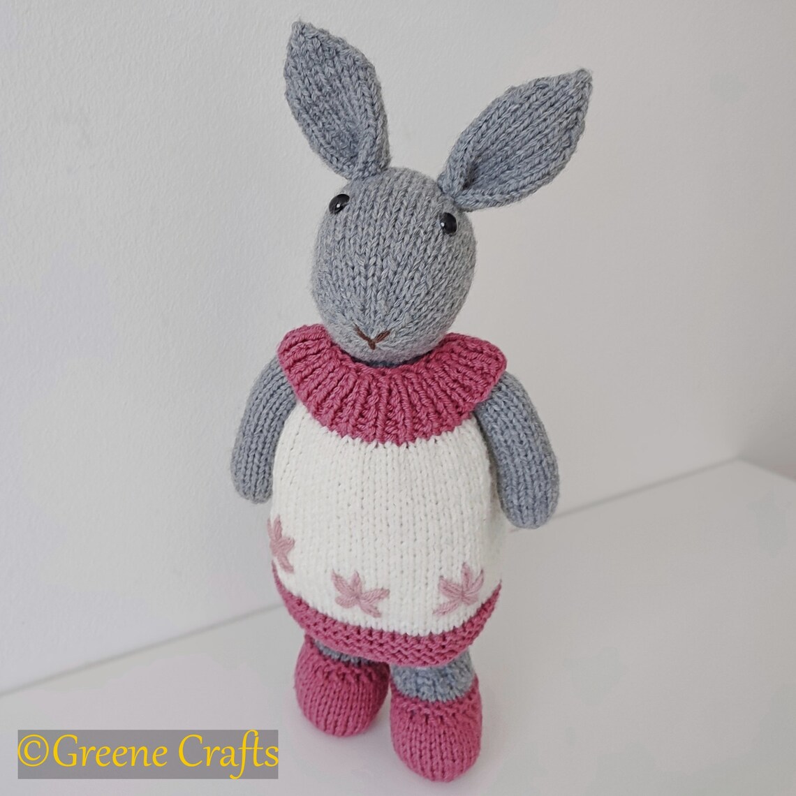 Knit Toy Pattern DIY Bunny Girl Soft Toy Pattern - Etsy