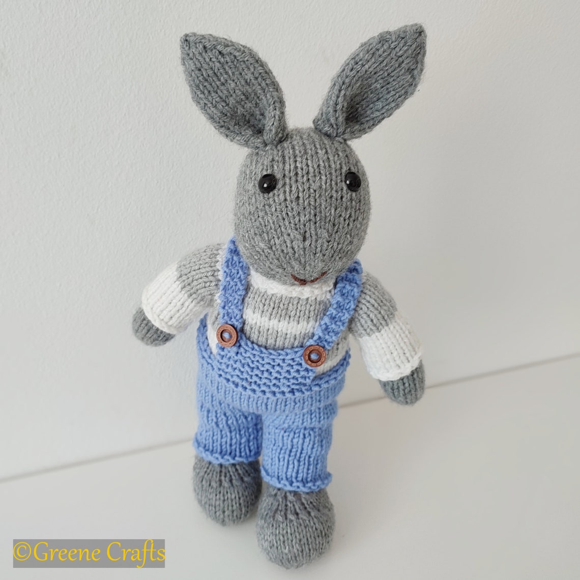 Knit Toy Pattern DIY Bunny Boy Soft Toy Pattern Knitted - Etsy