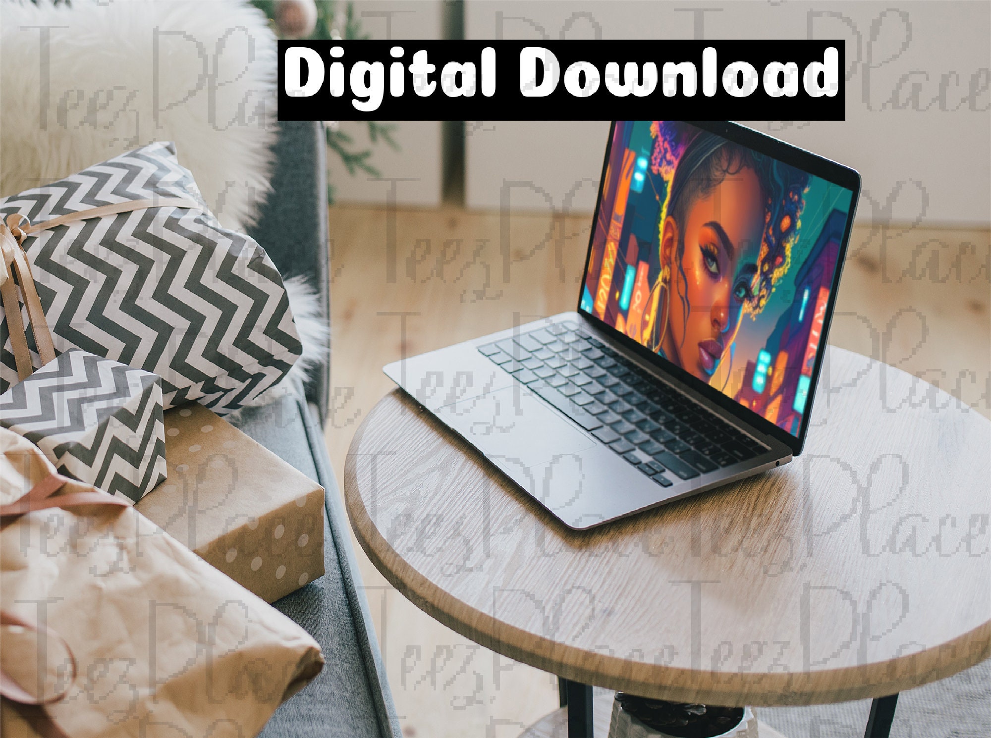 Neon Diva 2 Printable Notebook Cover, Planner Cover, Digital Print ...