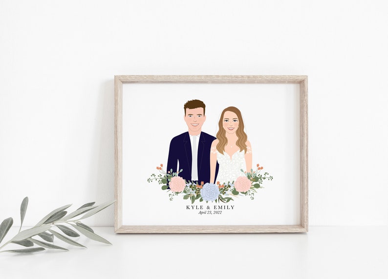 Custom Illustrated Cartoon Portrait | Sentimental Home Decor Wall Art ...