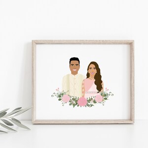 Custom Illustrated Cartoon Portrait | Sentimental Home Decor Wall Art ...