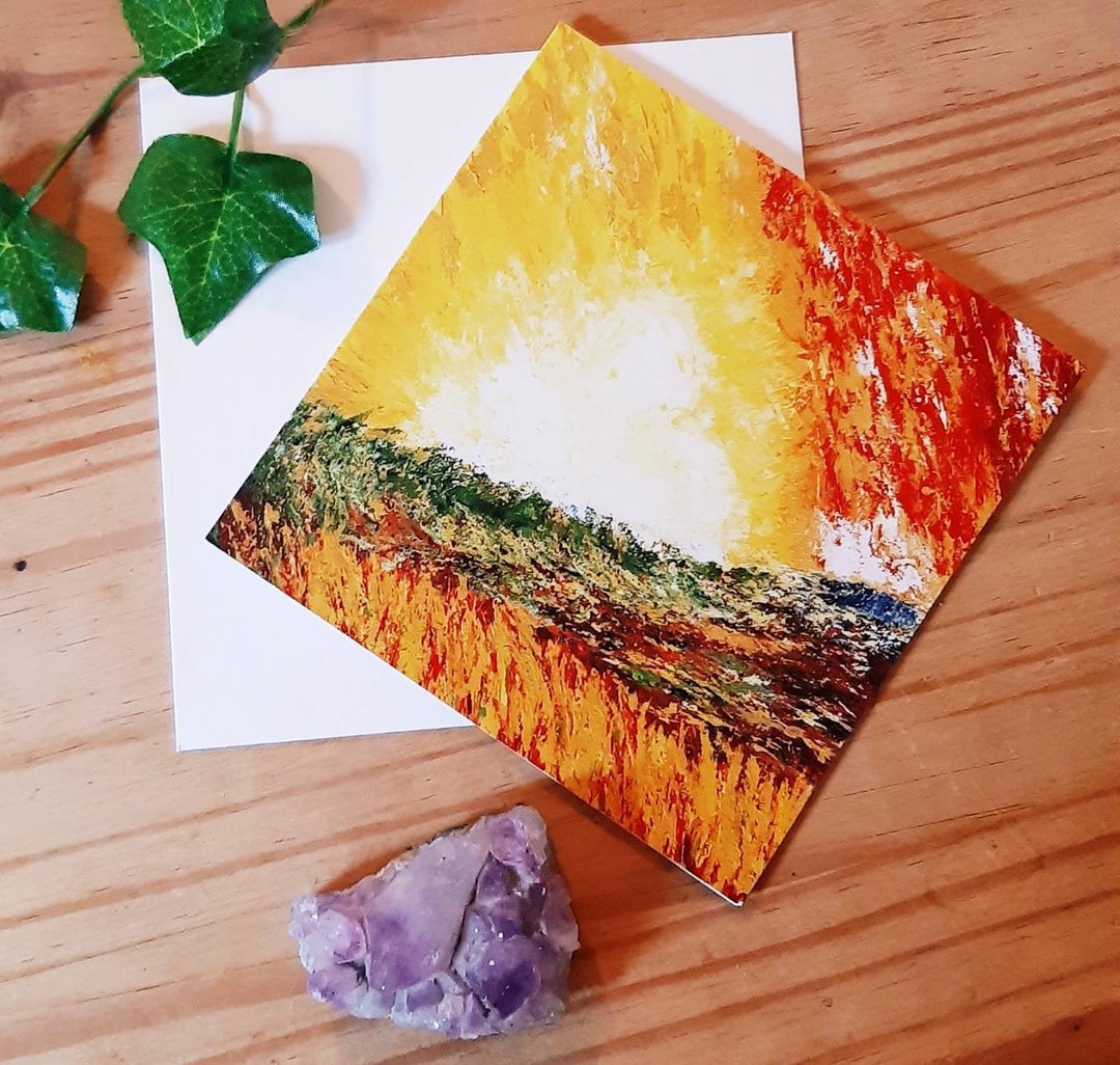 Sunrise Greetings Card Wheatfieldssummer Solstice - Etsy