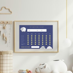 Bedtime Reward Chart, Sleep Chart, Sleep Planner, Toddler Routine ...