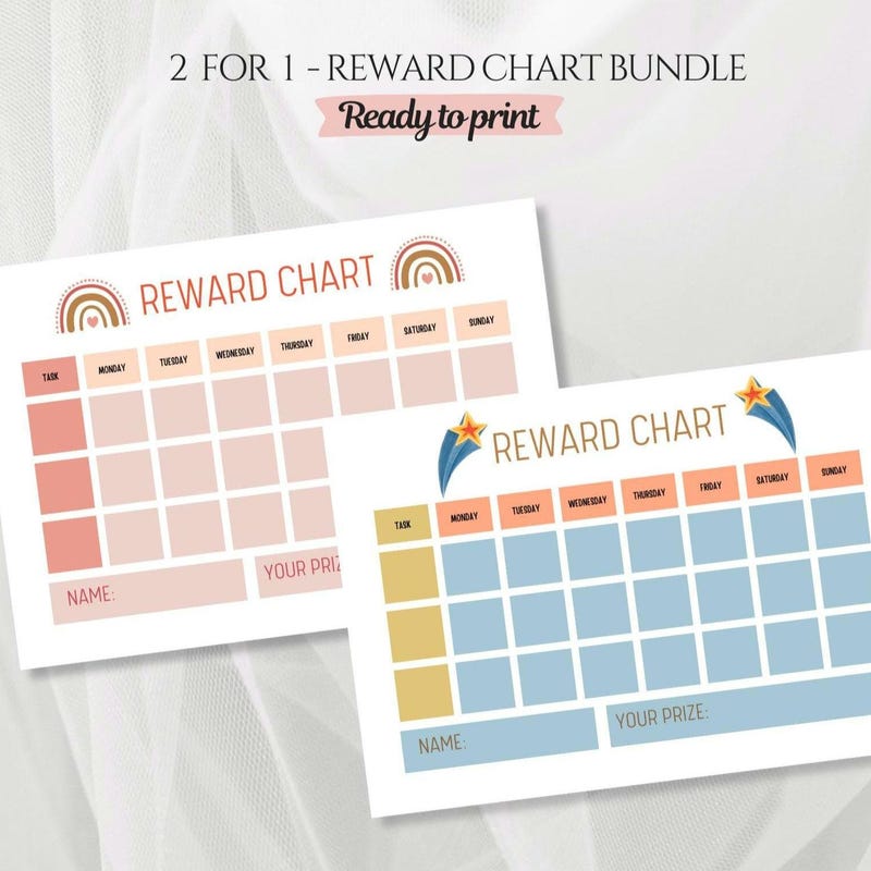 Behavior Chart for 2 Kids - Etsy