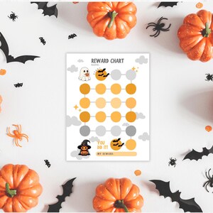 Spooky Reward Chart, Toddler Sticker Chart, Chore Chart, Kindergarten ...