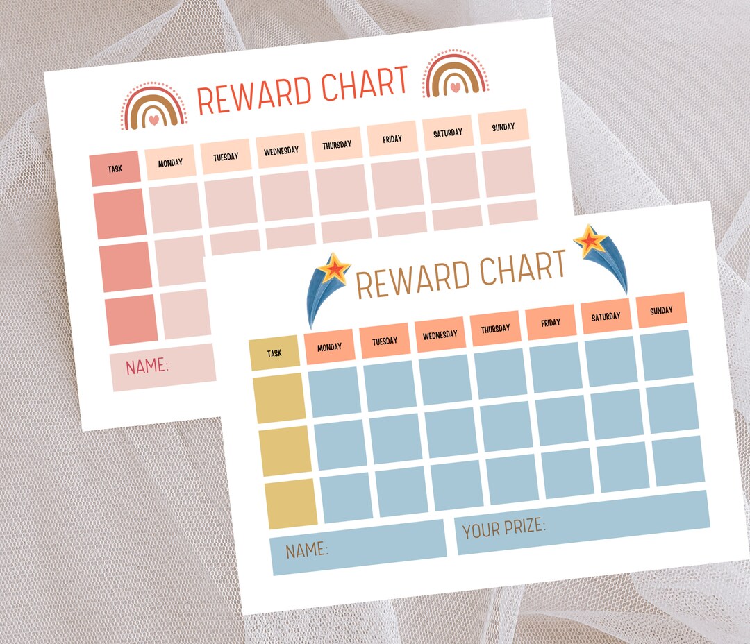 Sticker Chart, 2 for 1, Kid Reward Chart, Behavior Chore Chart ...
