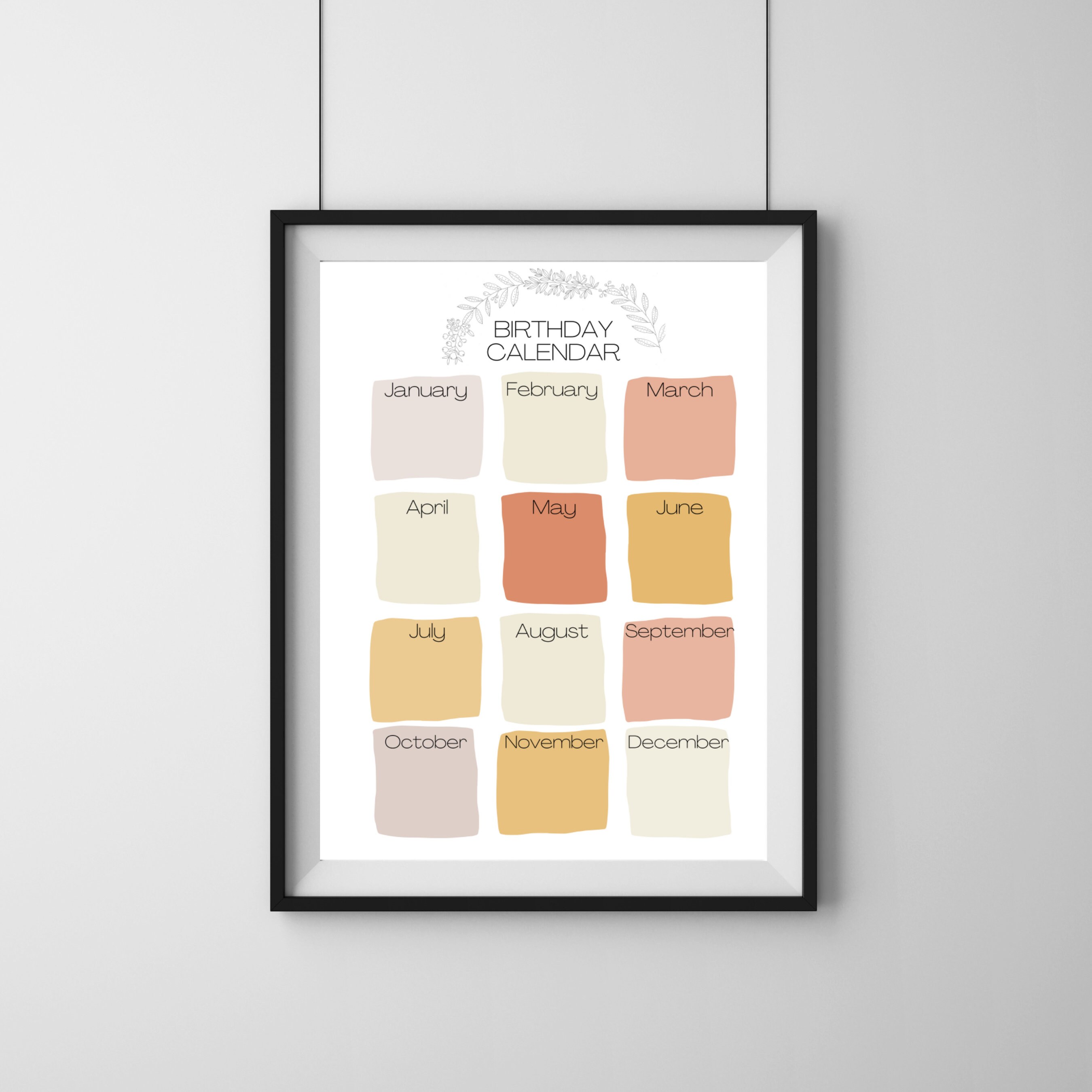 Birthday Planner Printable, Birthday Tracker Print, Birthday Calendar ...