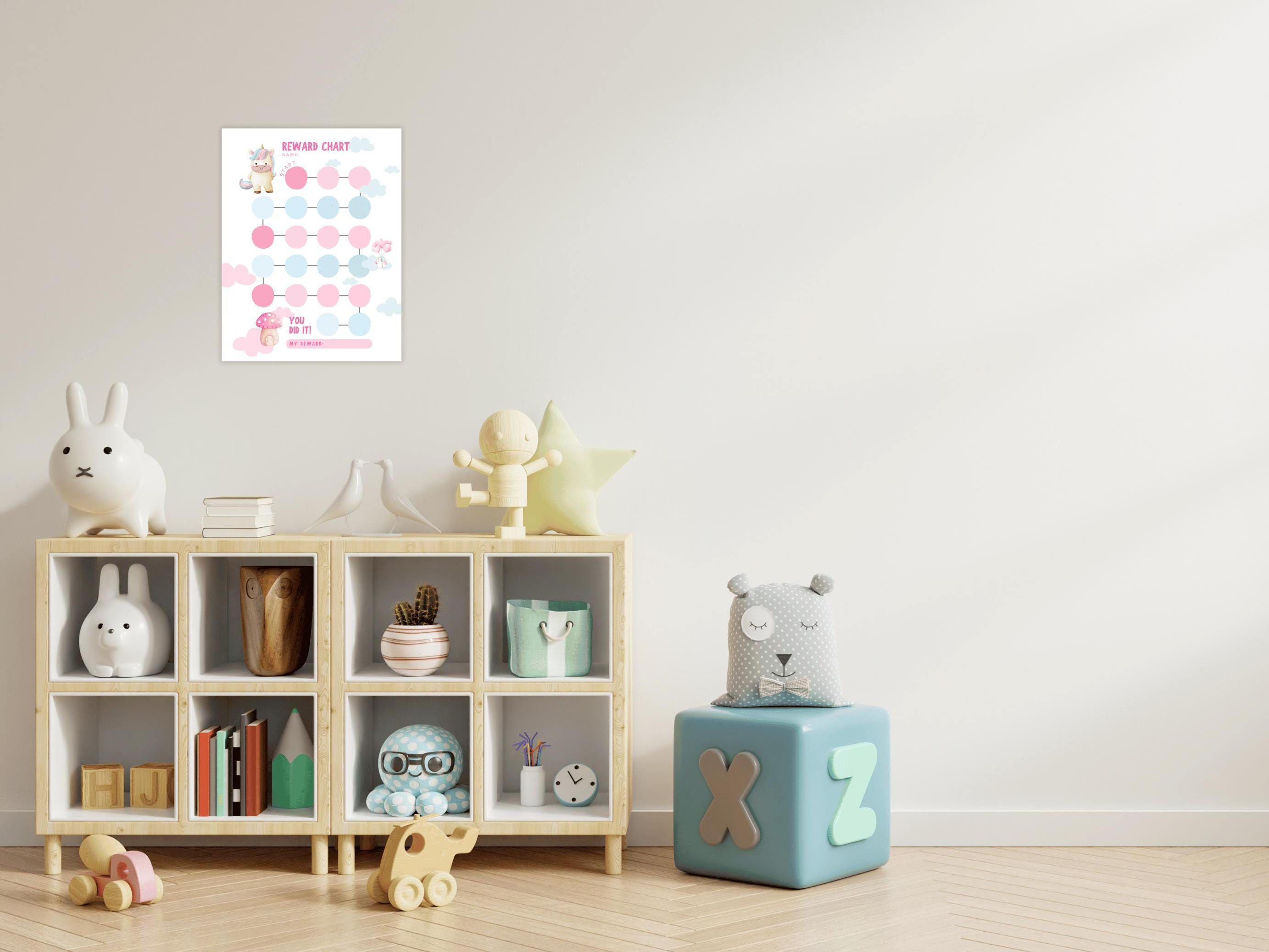 Unicorn Sticker Chart, Pink Kids Reward Chart, Chore Chart ...