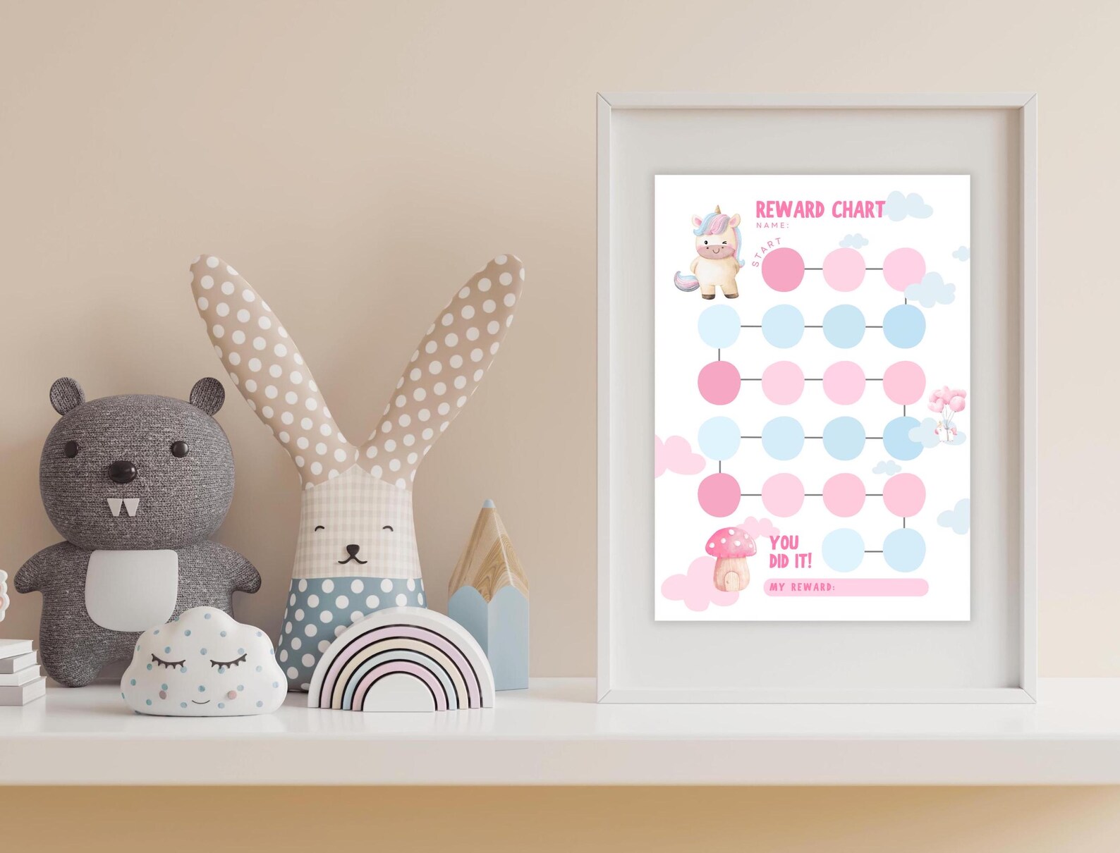 Reward Chart, 2 for 1 Toddler Sticker Chart, Chore Chart, Kindergarten ...