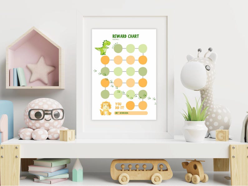 Reward Chart, 2 for 1 Toddler Sticker Chart, Chore Chart, Kindergarten ...