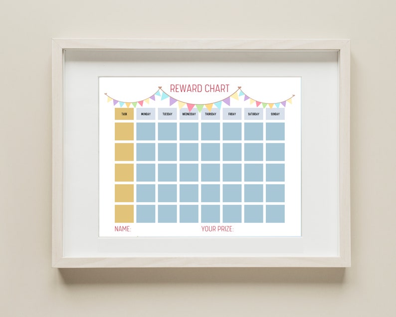 Kids Reward Chart, 2 for 1 Chore Chart, Sticker Chart, Toddler Star ...