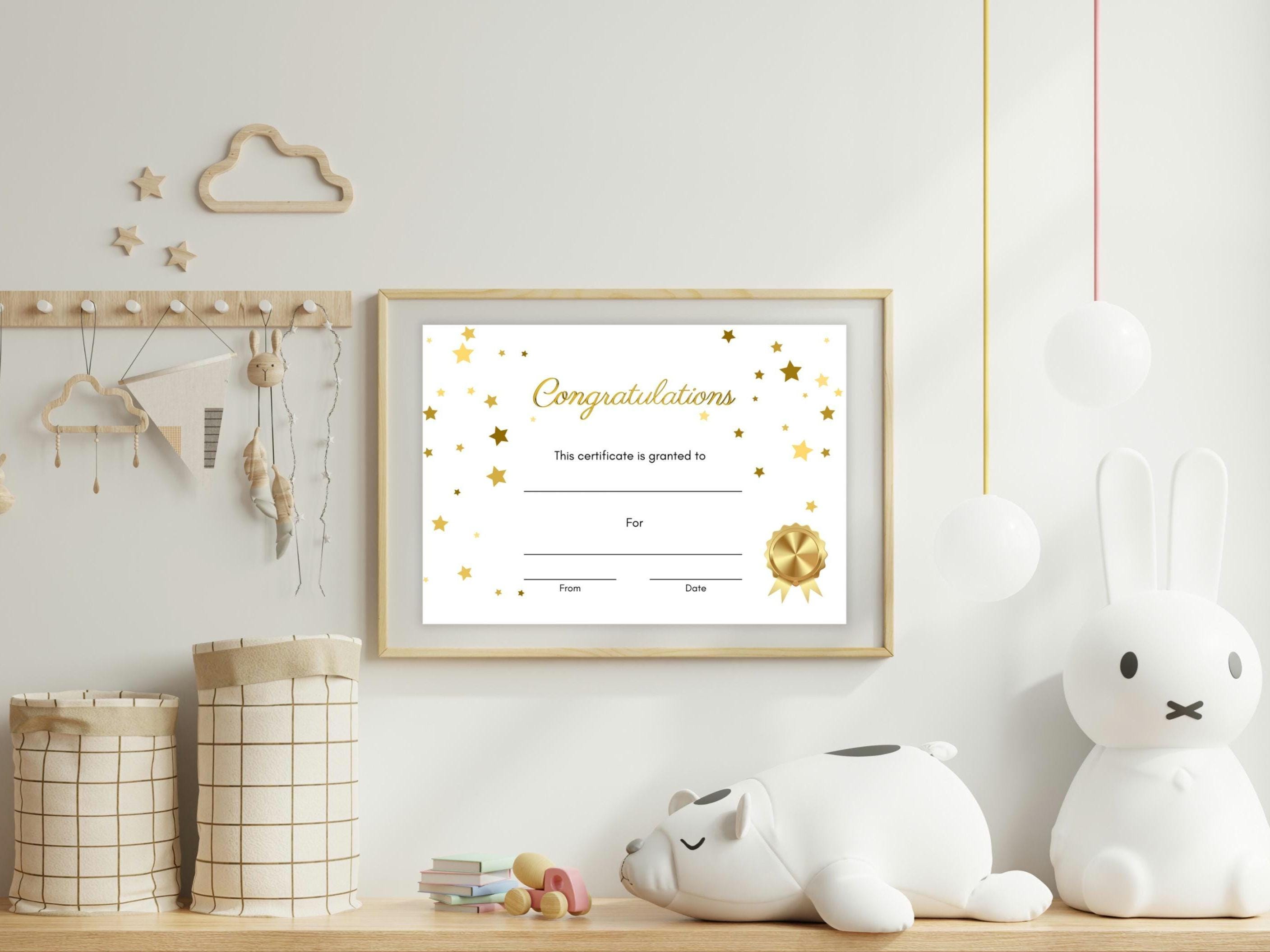 Editable Award PDF Template: Fillable PDF, Classic Star Certificate ...