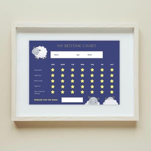 Bedtime Reward Chart, Sleep Chart, Sleep Planner, Toddler Routine ...