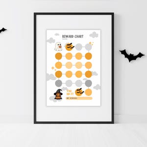Spooky Reward Chart, Toddler Sticker Chart, Chore Chart, Kindergarten ...