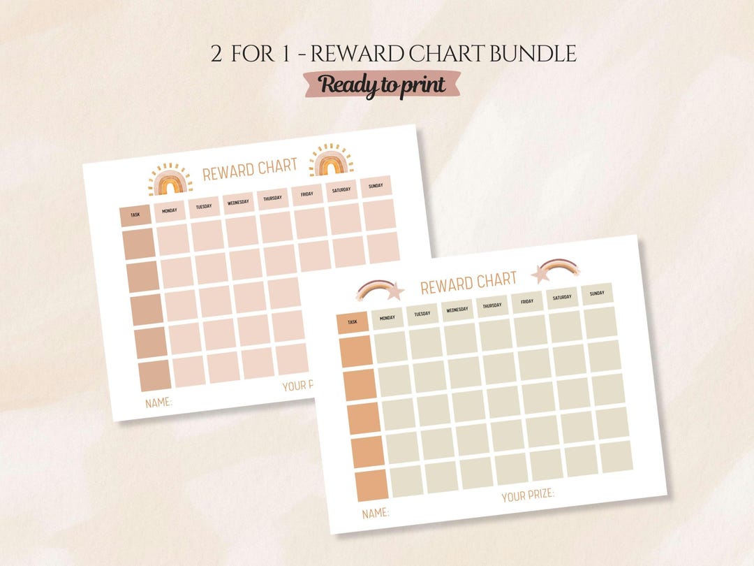 Sticker Chart, 2 for 1 Kid Reward Chart, Behavior Chore Chart ...