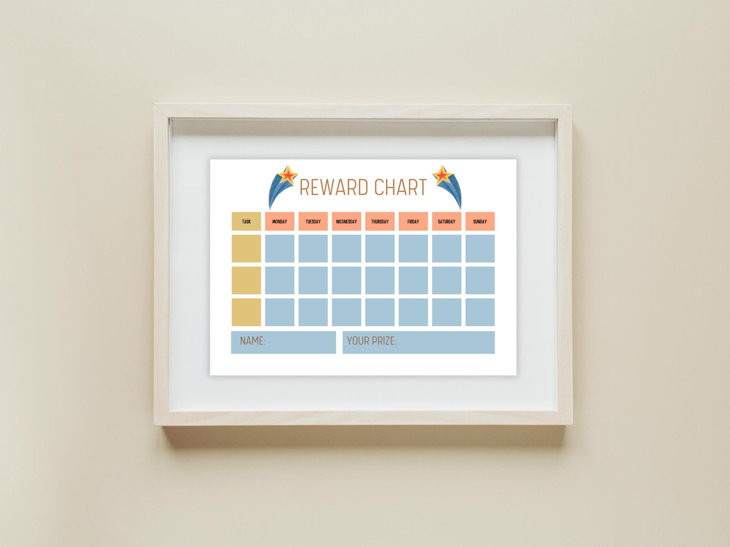 Sticker Chart, Blue Star Kids Reward Chart, Behavior Chore Chart, Potty ...