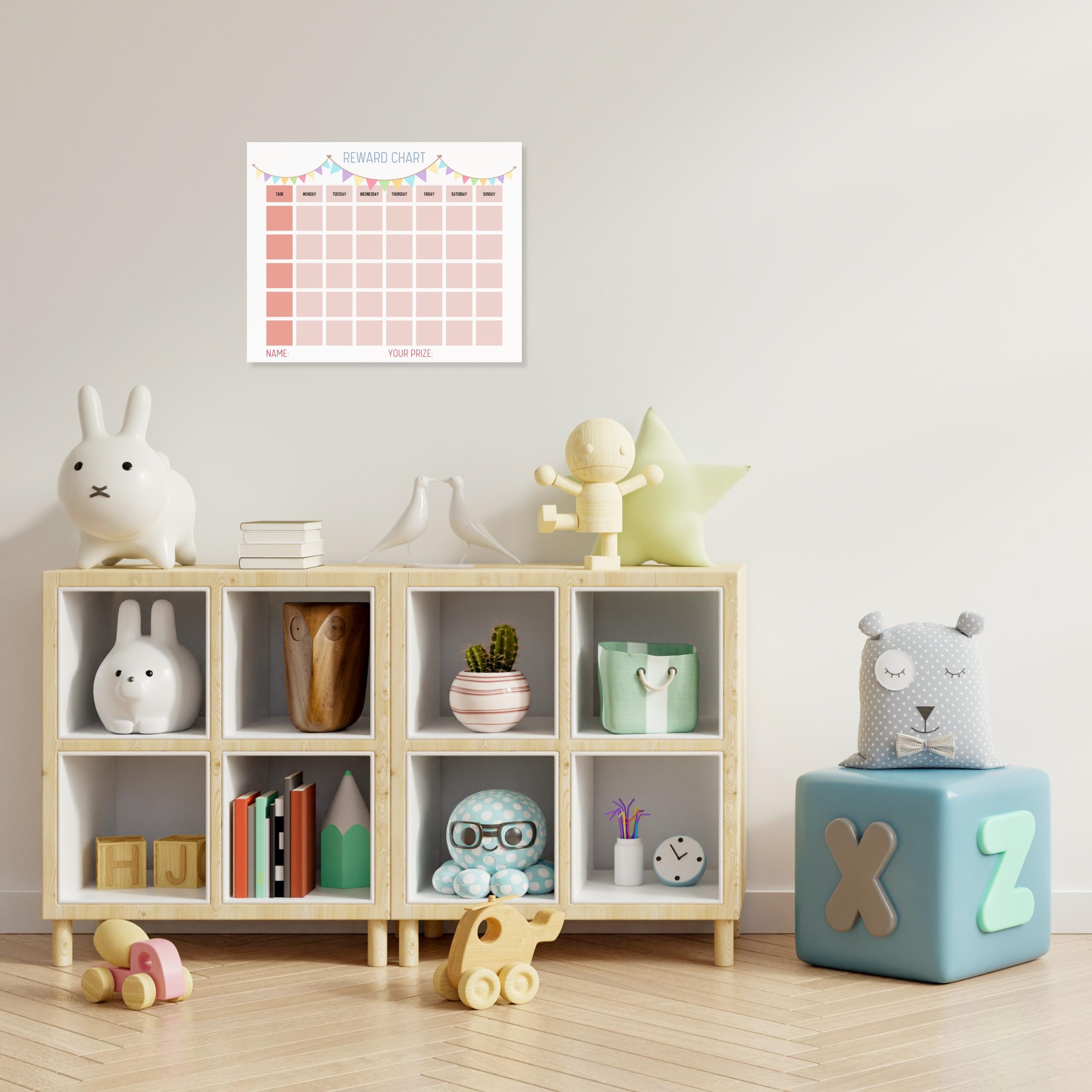 Kids Reward Chart, 2 for 1 Chore Chart, Sticker Chart, Toddler Star ...