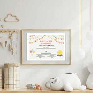 Kids Award Certificate, Editable PDF, Certificate of Achievement ...