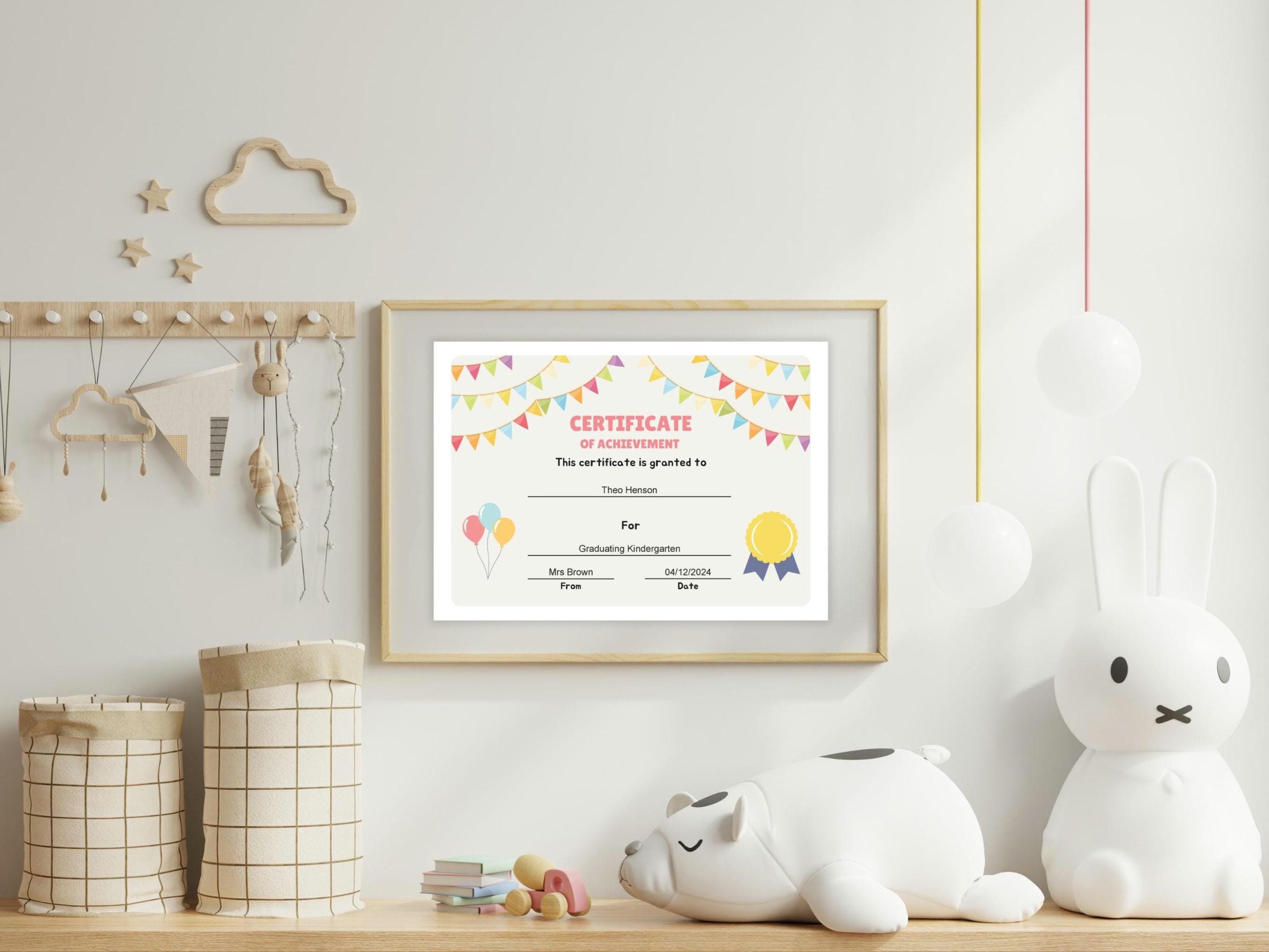 Kids Award Certificate, Editable PDF, Certificate of Achievement ...