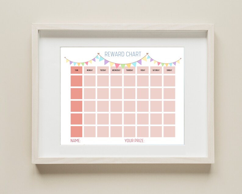 Kids Reward Chart, 2 for 1 Chore Chart, Sticker Chart, Toddler Star ...