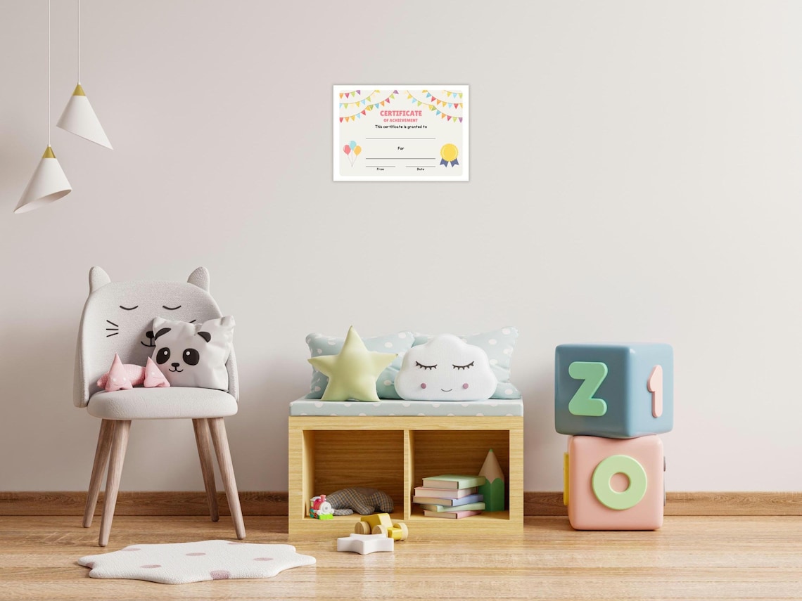 Kids Award Certificate, Editable PDF Template, Certificate of ...