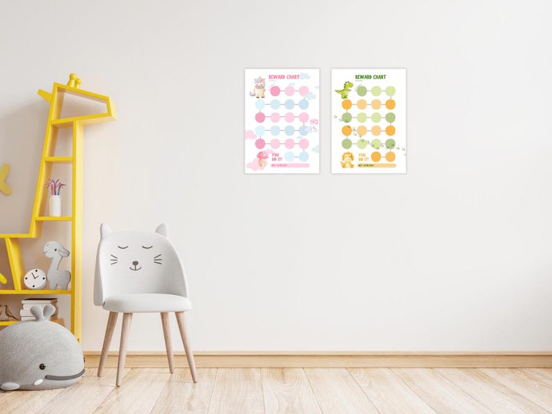 Reward Chart, 2 for 1 Toddler Sticker Chart, Chore Chart, Kindergarten ...