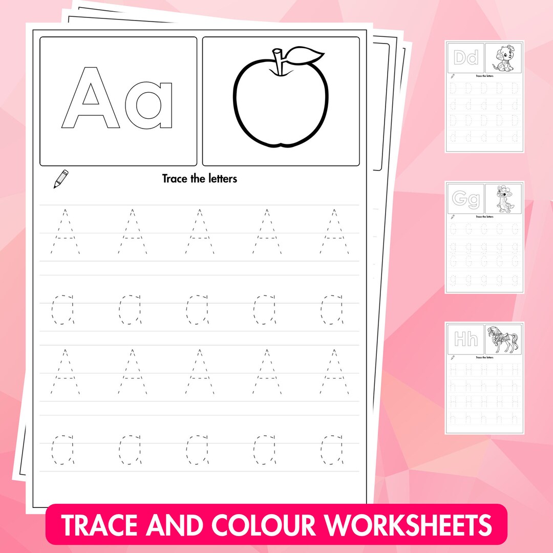 Alphabet Worksheets - Printable - Tracing - Coloring - Homeschool ...