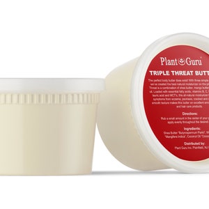 Triple Threat Body Butter 16 Oz. Blend of 100% Pure Natural Raw Shea ...