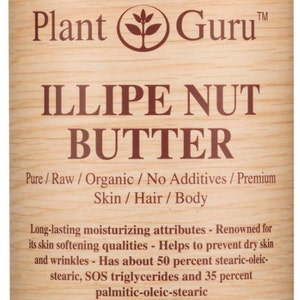 Illipe Nut Body Butter 100% Pure Raw Fresh Natural Cold Pressed. Skin ...