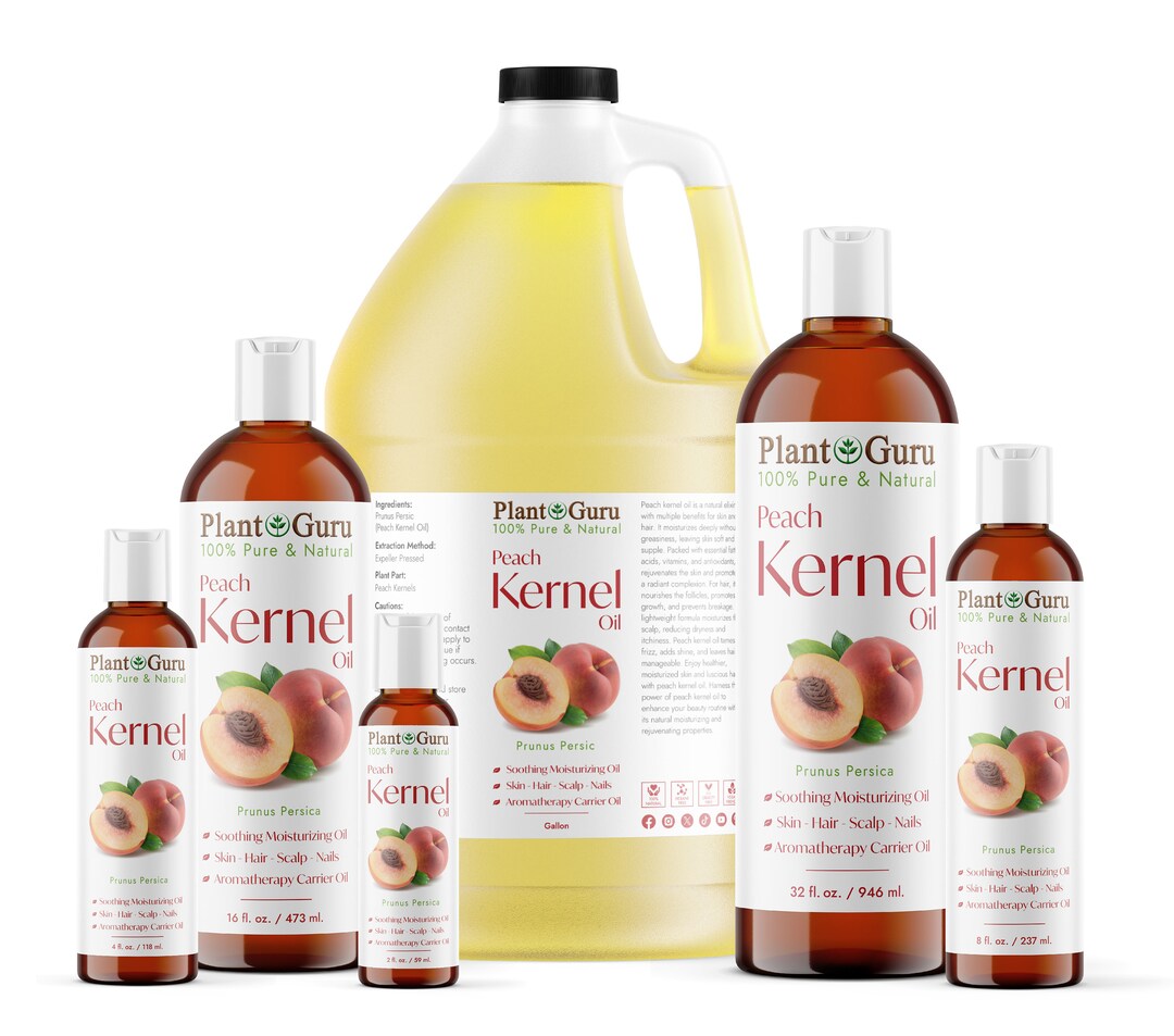 Peach Kernel Oil Expeller Cold Pressed 100% Pure Natural Refined - Etsy
