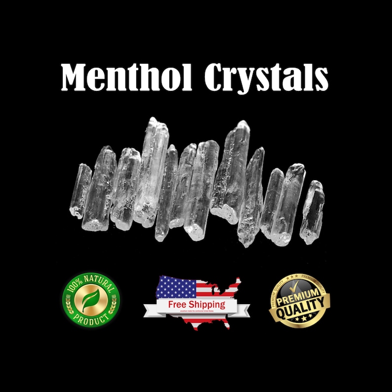 Menthol Crystals USP Food Grade 100% Pure Mentha Arvensis DIY | Etsy