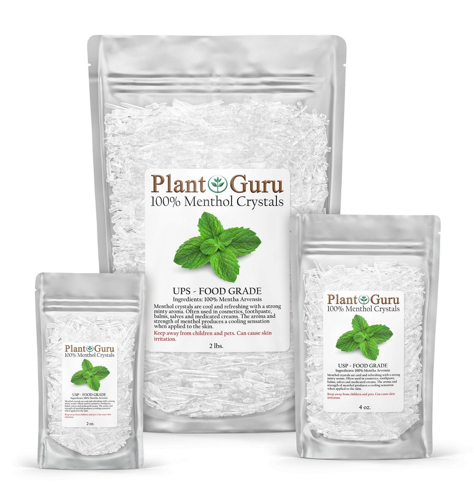 Menthol Crystals USP Food Grade 100% Pure Mentha Arvensis DIY - Etsy