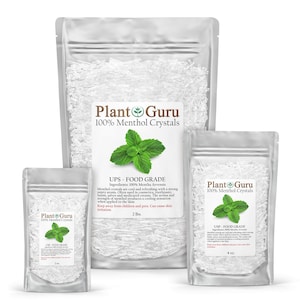 Menthol Crystals USP Food Grade 100% Pure Mentha Arvensis, DIY Steamers ...