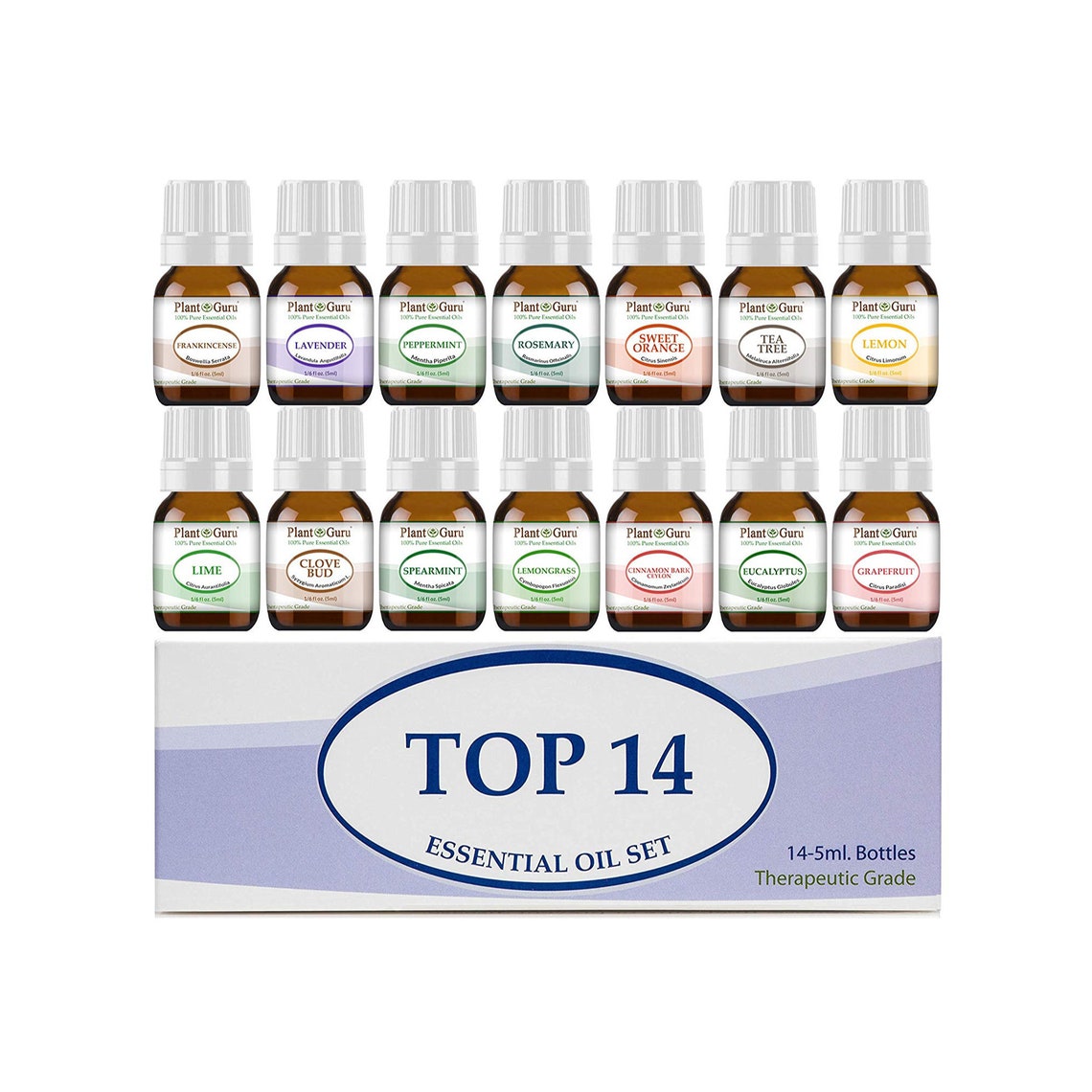 Essential Oil Set 14 - 5 Ml. 100% Pure Therapeutic Grade Oils for Skin ...