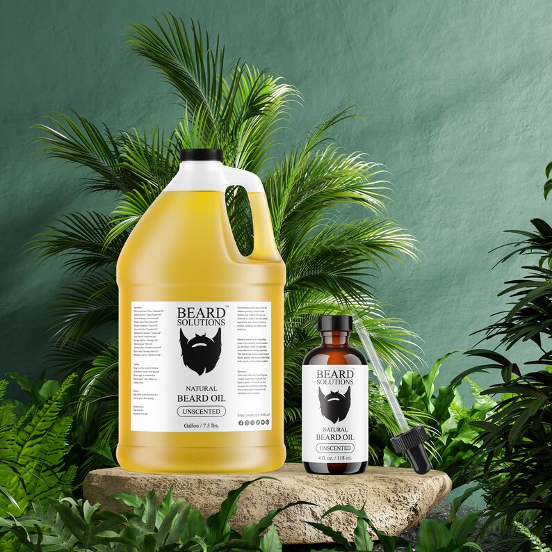 Unscented Beard Oil 4 Oz. Hair Growth Serum for Men Beard, Mustache and ...