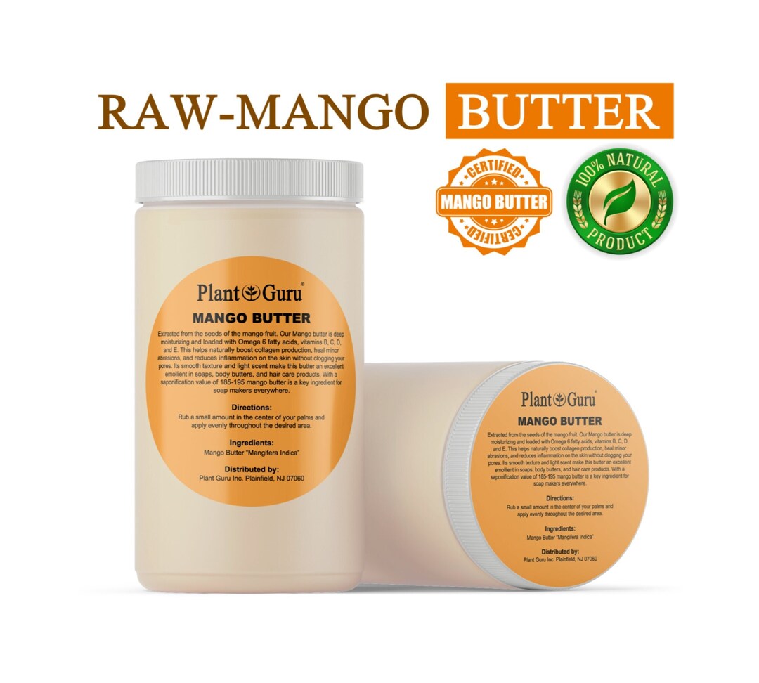 Mango Butter Raw 32 Oz. 100% Pure Natural Cold Pressed. Skin, Body ...
