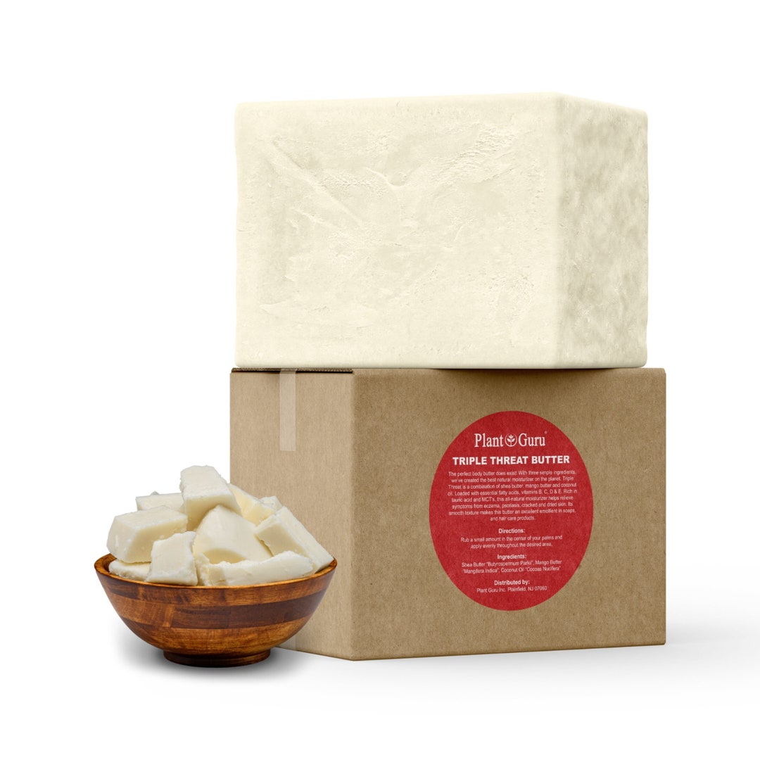 Triple Threat Body Butter 100% Pure Natural Raw Shea Butter, Mango ...