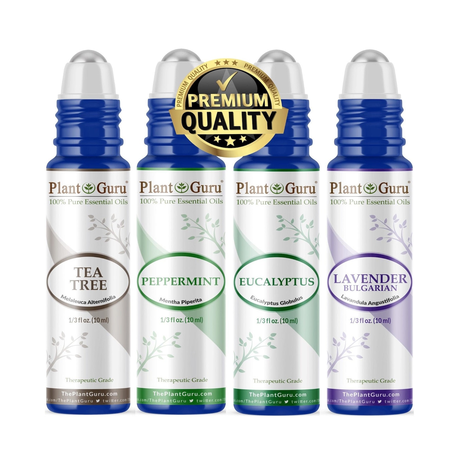 Essential Oil Roll on Set 10ml. Therapeutic Grade Roller Bottles ...